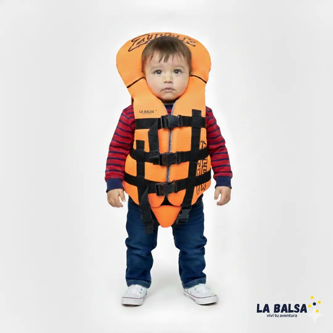 Chaleco Salvavida Infantil Con Nuquera y Sujetador - La Balsa